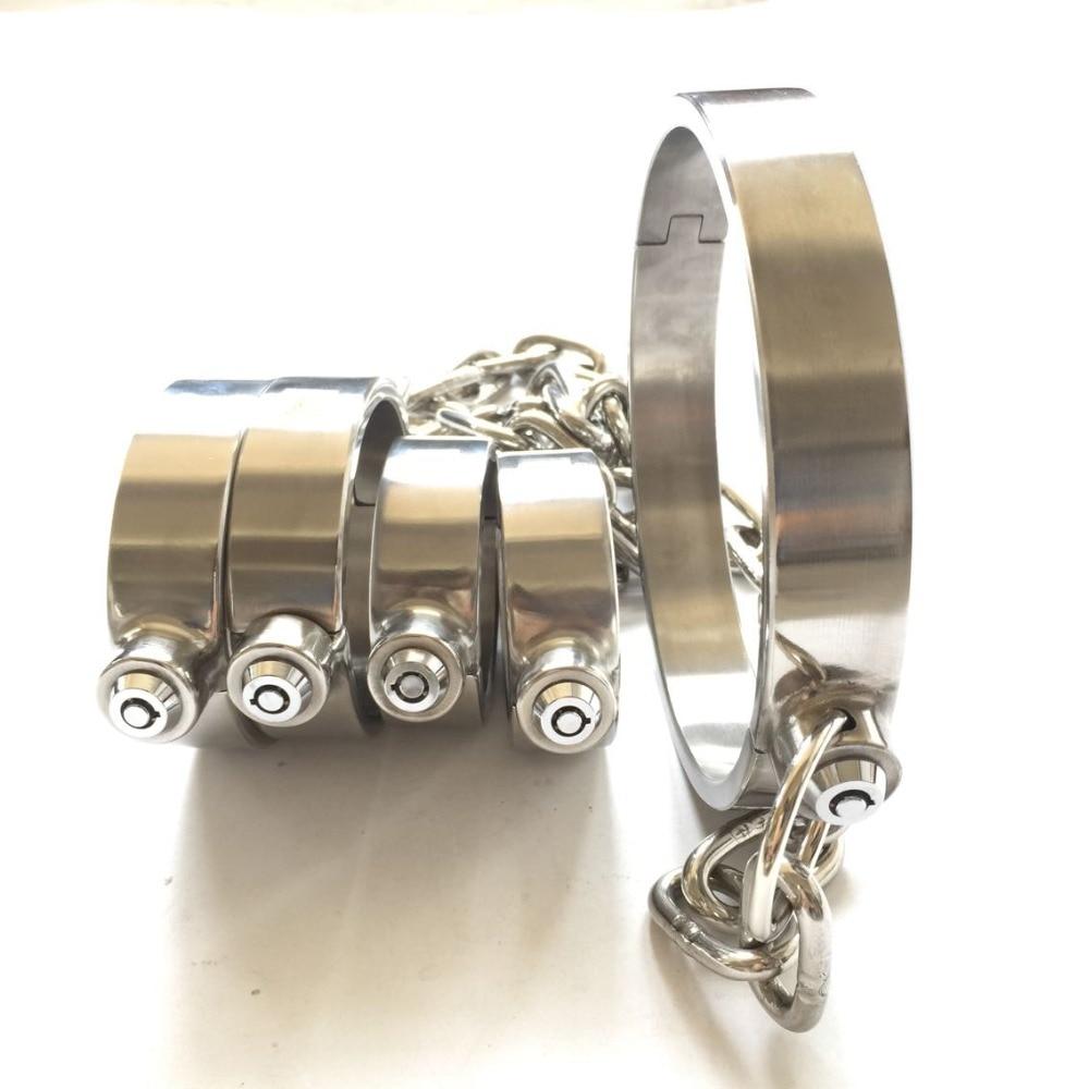 Stainless Steel Heavy Duty Prison Shackles with Patented Integrated Lo